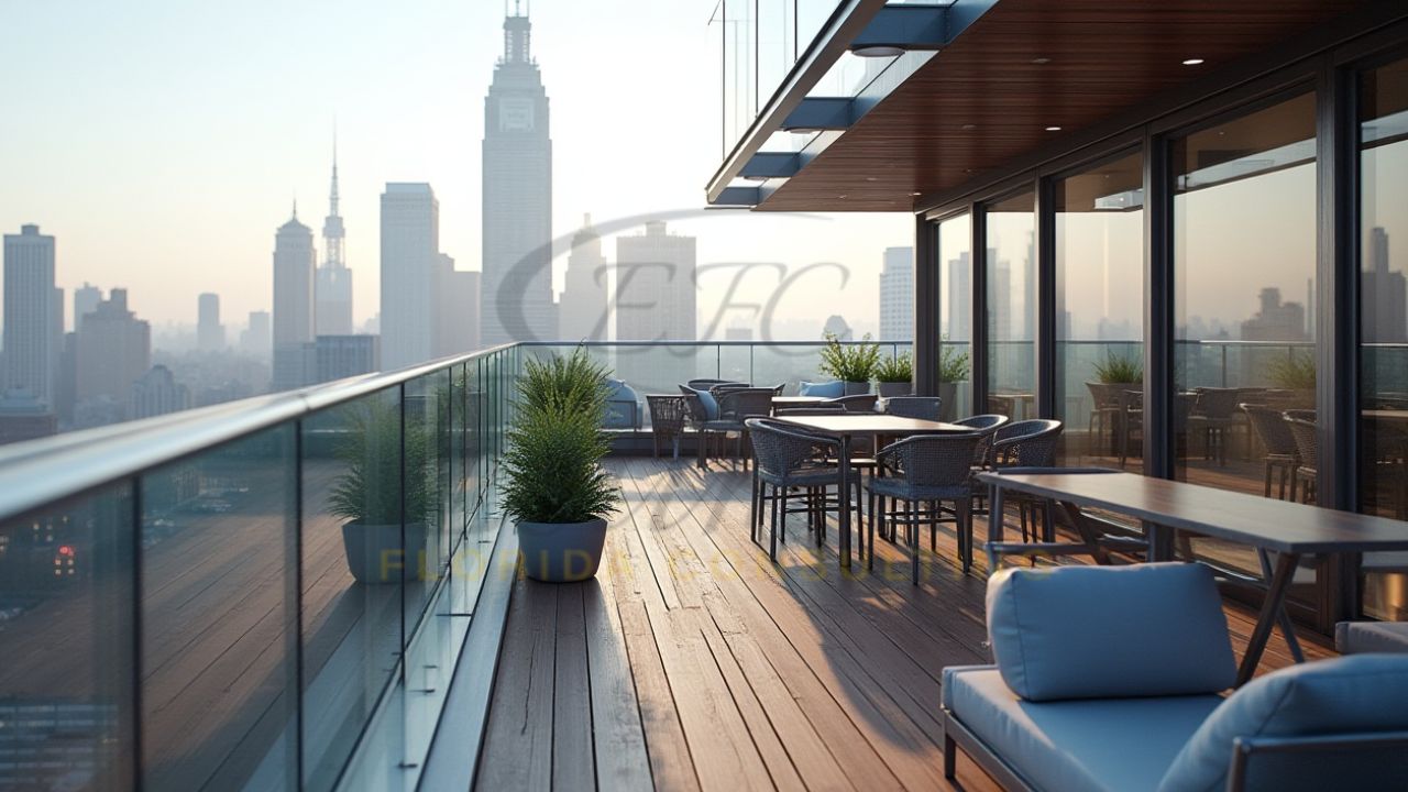 Glass Deck Railing in Miami Gardens - Estimate Florida Consulting